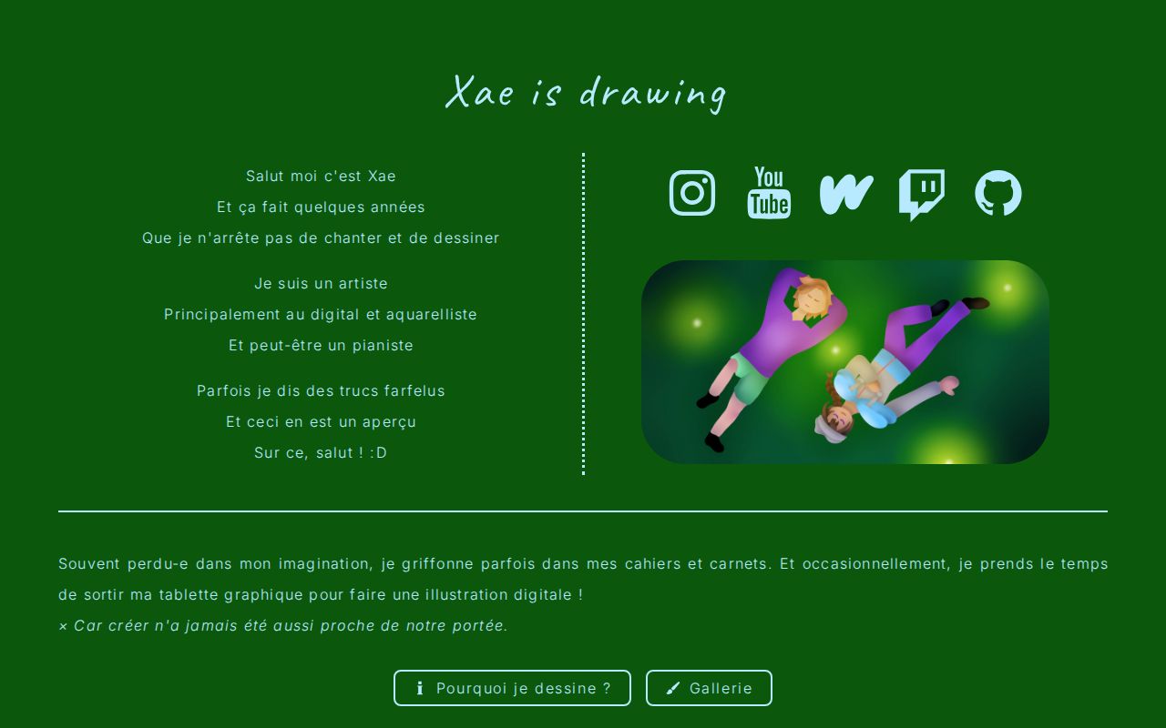 Xae is drawing